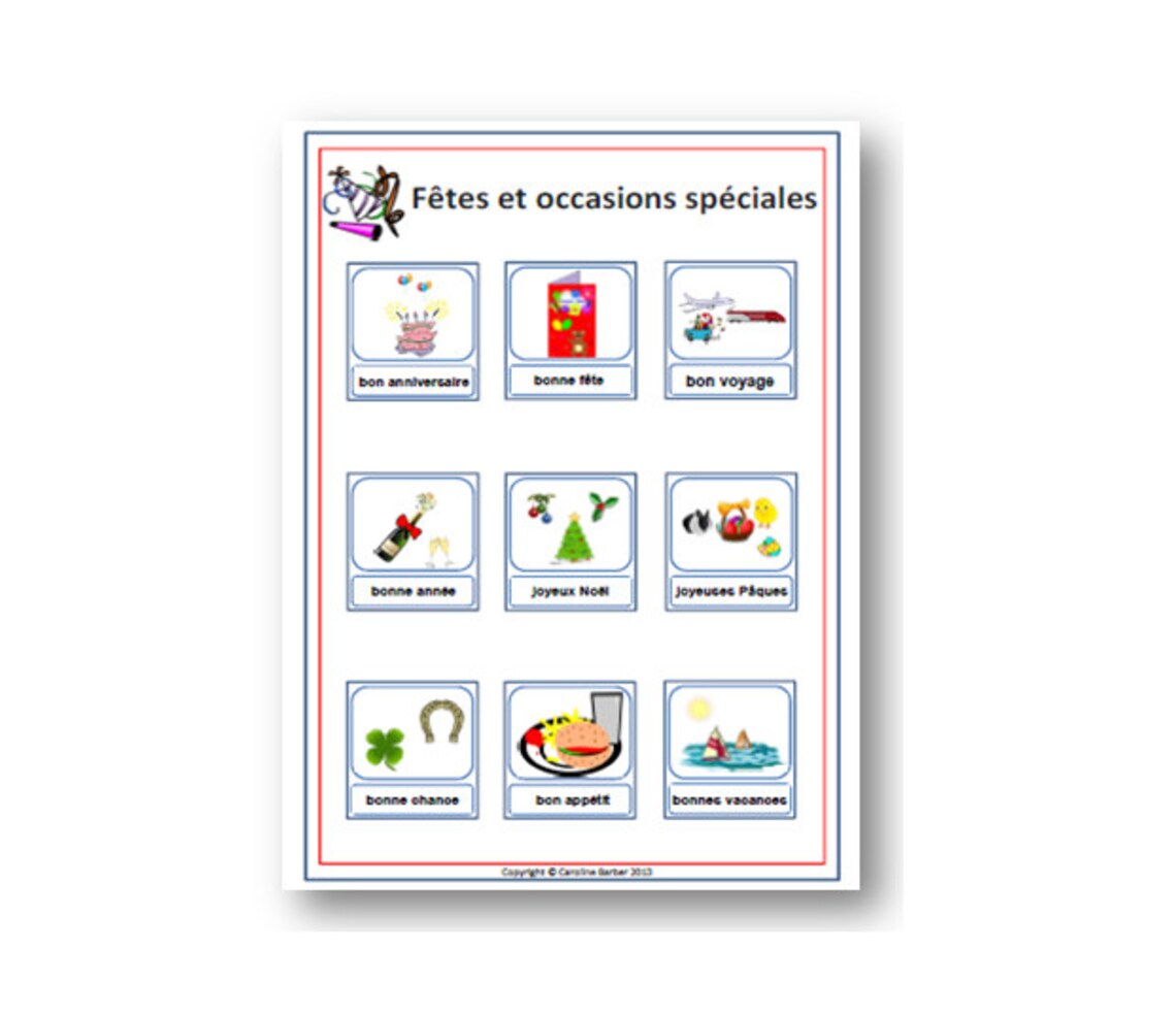 CELEBRATIONS FRENCH School POSTER / Classroom Decoration / Educational ...