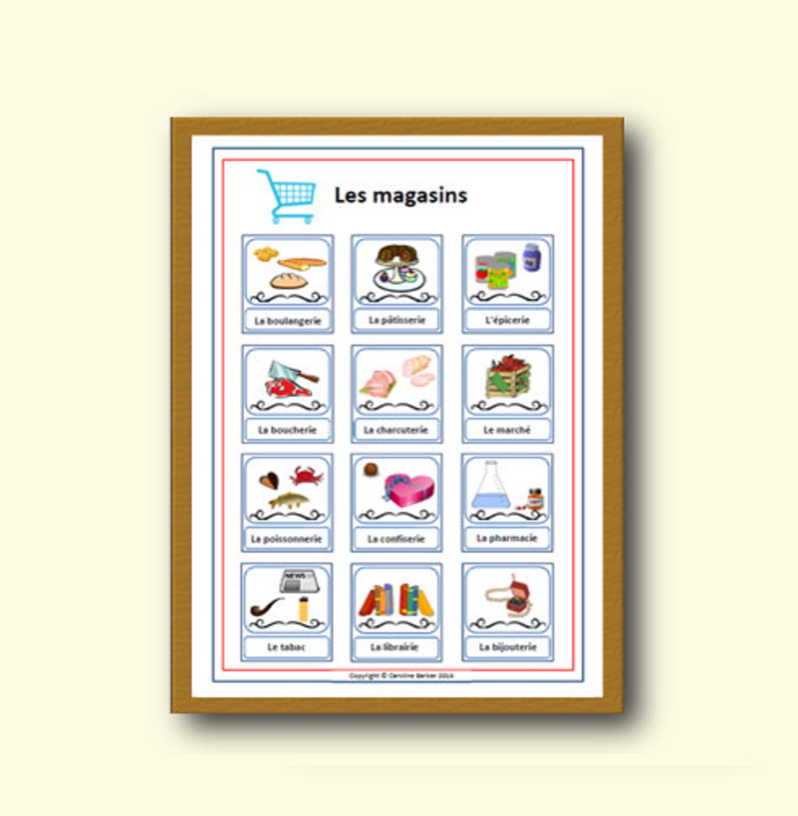 SCHOOL POSTER Names of Shops French for Kids/french Poster Language ...