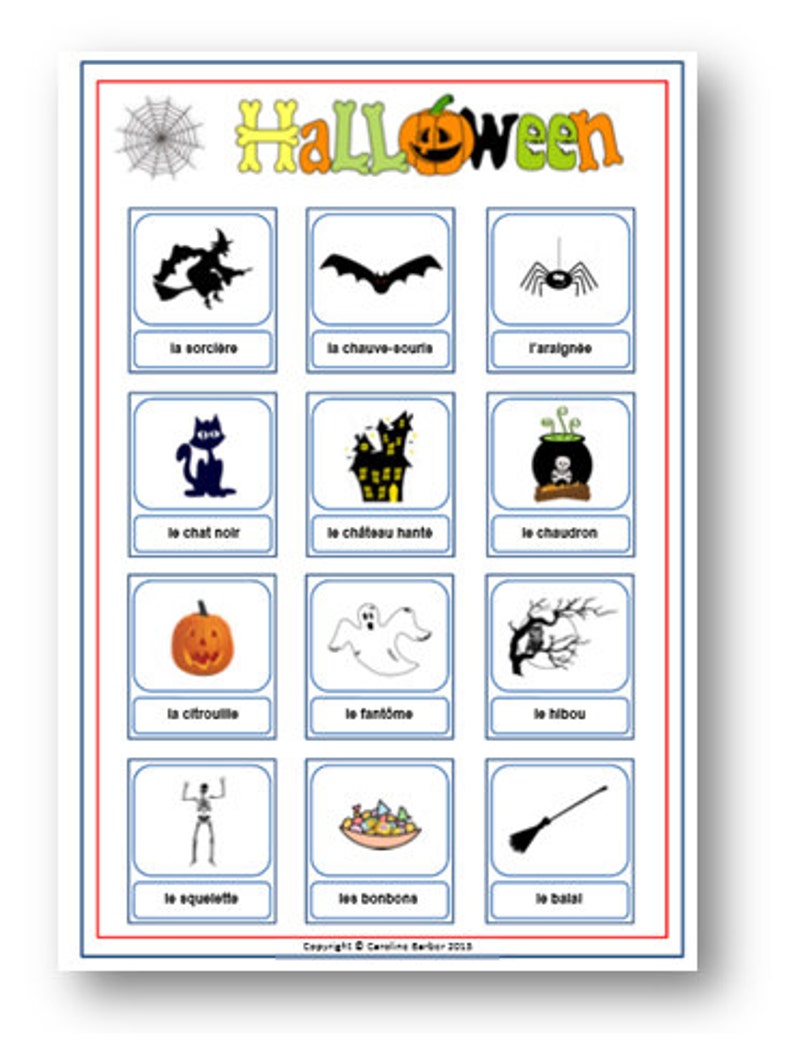 HALLOWEEN FRENCH School POSTER / Halloween French Classroom - Etsy UK