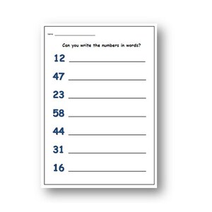 FRENCH NUMBER WORKSHEET Activity,school Printable Resources,ks2,learn ...