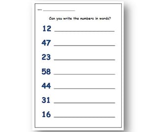 Numbers 1-10 in French Printable With a Worksheet - Etsy