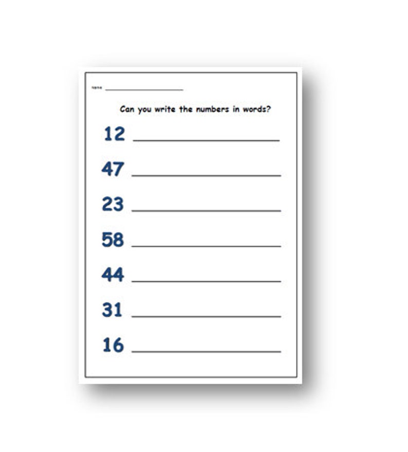 FRENCH NUMBER WORKSHEET Activity,school Printable Resources,ks2,learn ...