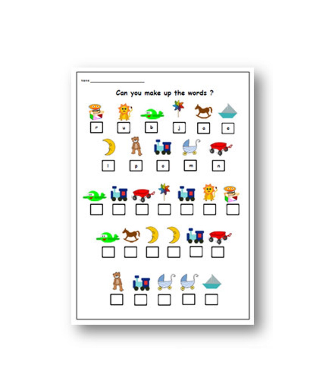 FRENCH PRINTABLE WORKSHEET Fun Exercise for Learning French Words ...