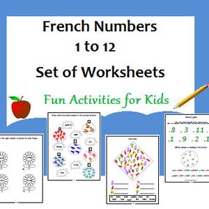 French Numbers Lessons & Activities , French Learning Worksheets ...