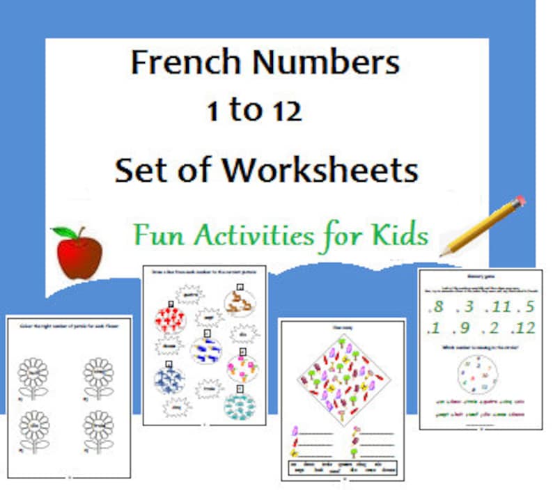 French Numbers Lessons & Activities , French Learning Worksheets ...