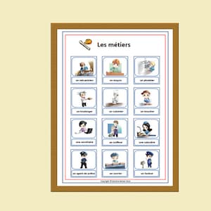 CLASSROOM WALL ART / French Poster Words / Jobs / Tasks / Careers ...