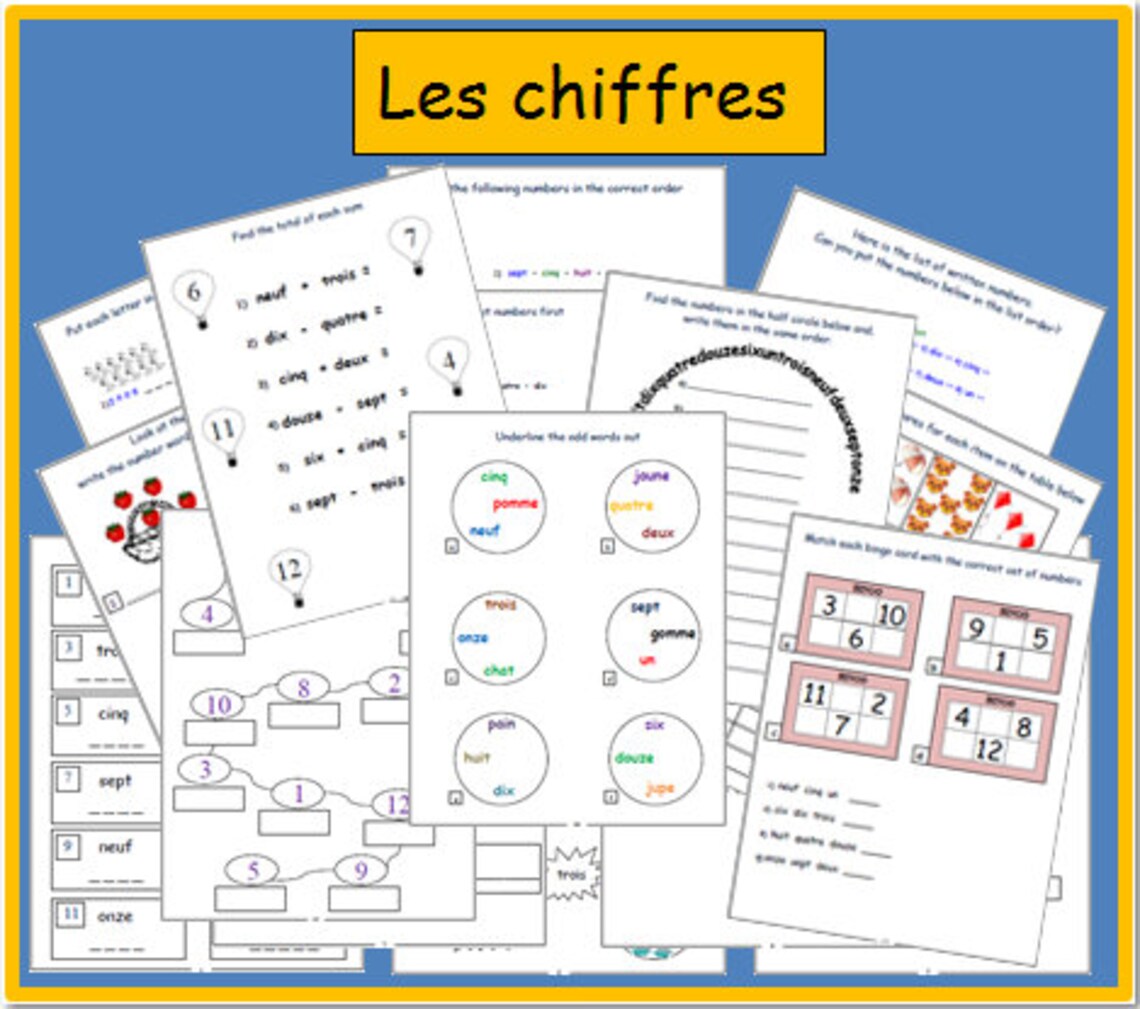 French Numbers Lessons & Activities , French Learning Worksheets ...