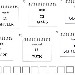 DAYS & MONTHS FRENCH Learning Kids Worksheet / Language Learning French ...