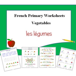 VEGETABLES FRENCH PRINTABLE Activities / Food Kids Worksheets ...
