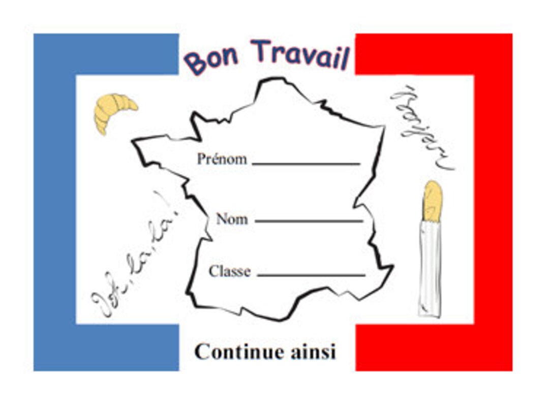 INSTANT DOWNLOAD FRENCH Award,teacher's Resource,encouragement ...