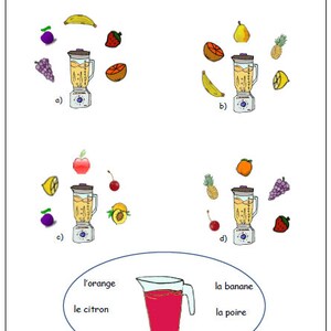 Learn Names of FRUITS in FRENCH With Teacher WORKSHEETS / Educational ...