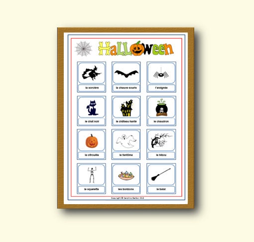 HALLOWEEN FRENCH School POSTER / Halloween French Classroom Poster ...