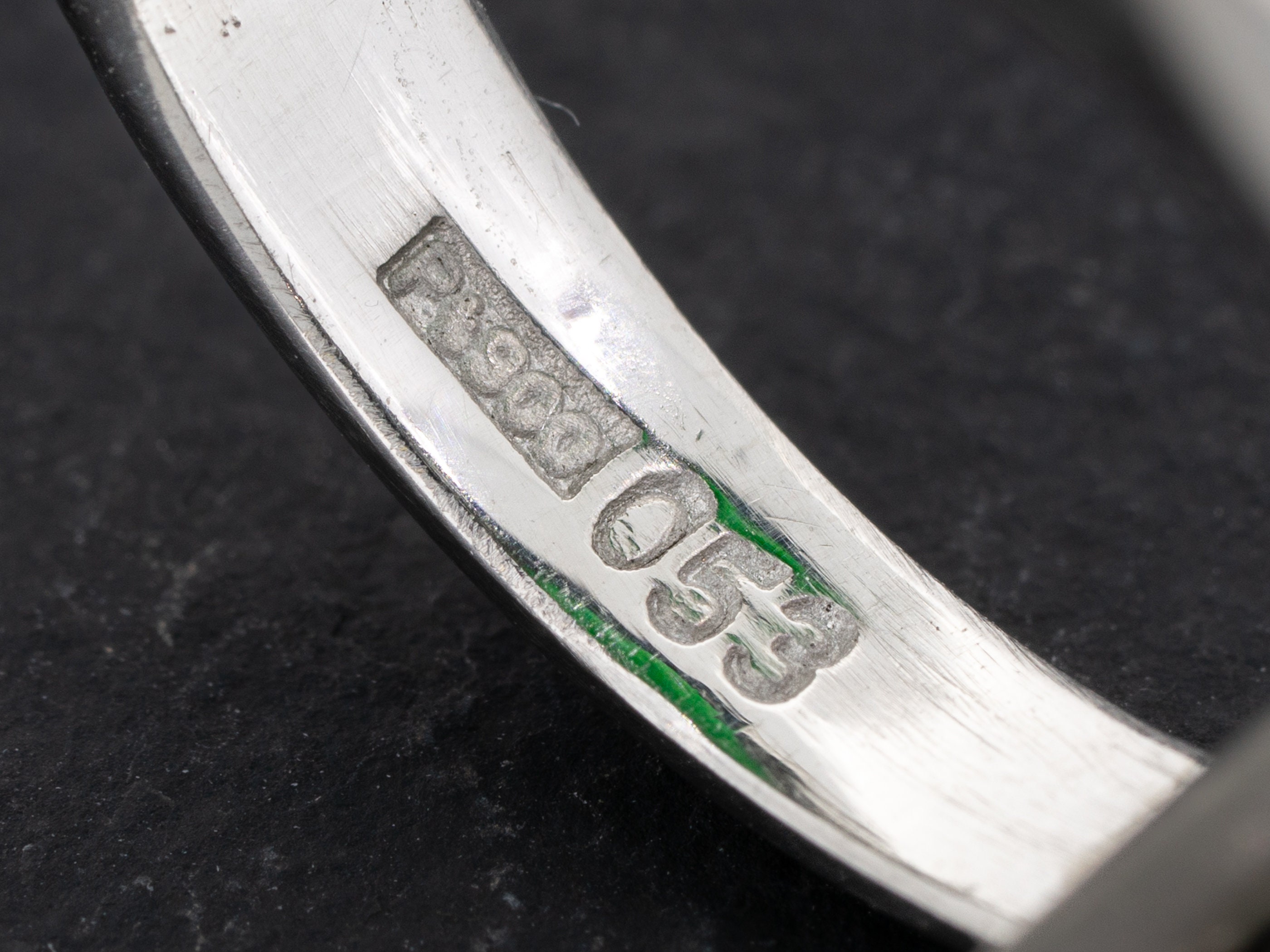 Green Jade Type B and Diamond Ring in Platinum 17 X 12 Mm Jadeite ...