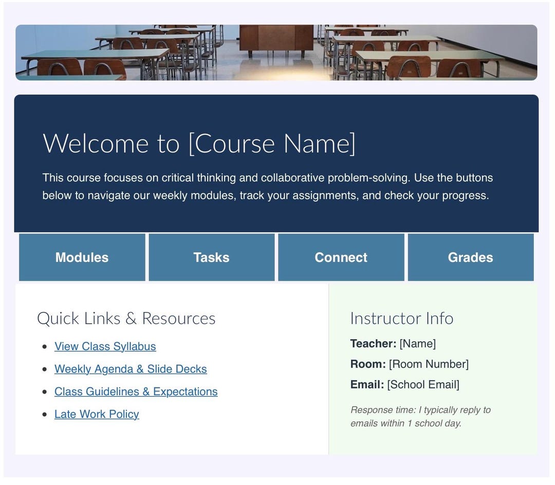The Secondary Blueprint Bundle Complete Canvas LMS Course Template ...