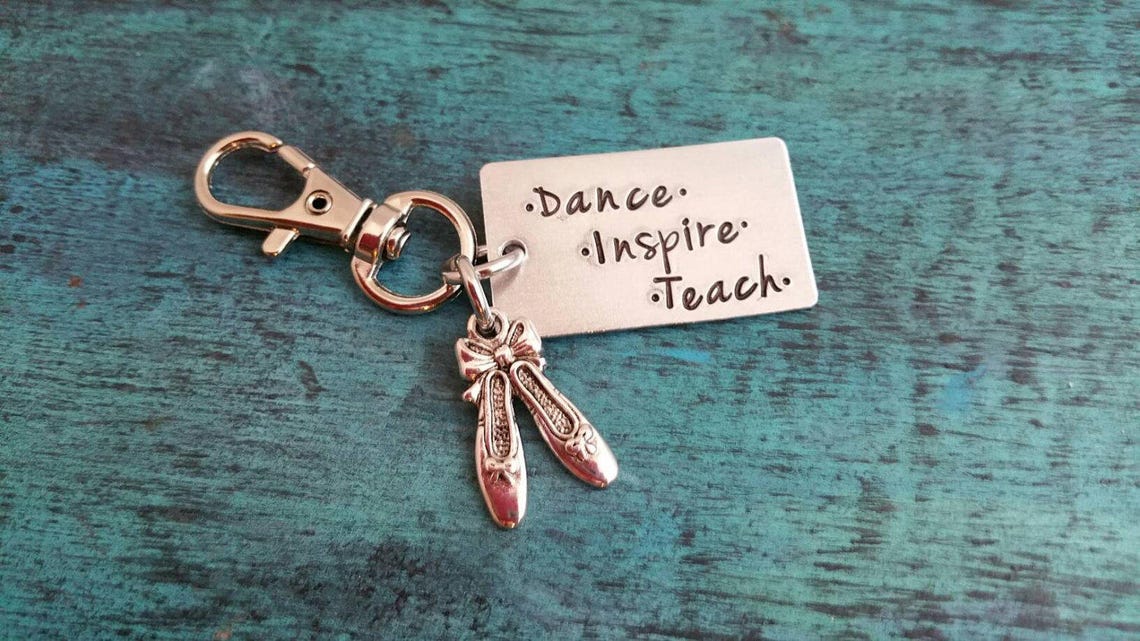 Dance Teacher Keychain Gift Ballet Jazz Teach and Inspire | Etsy