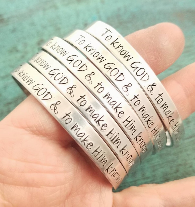 To Know God and to Make Him Known Bracelet, CC Tutor Gift, Quote Cuff ...