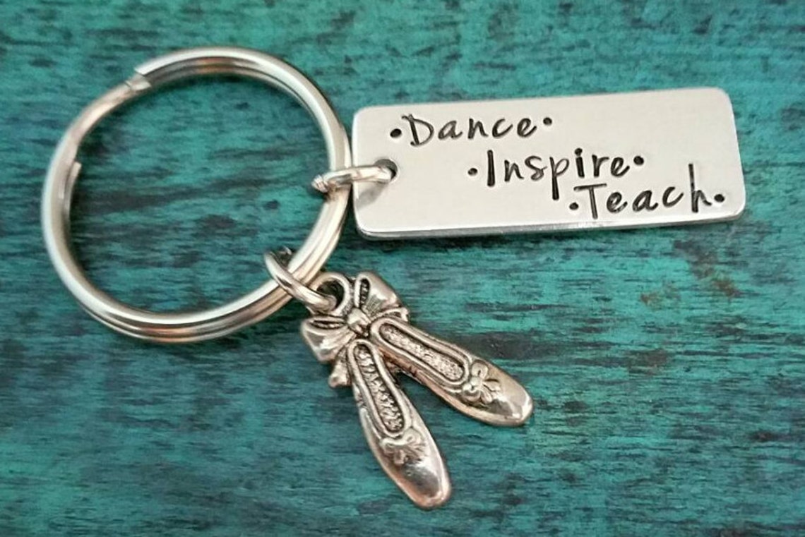Keychain, Dance Teacher Gift, Ballet, Jazz, Teach and Inspire, End of ...