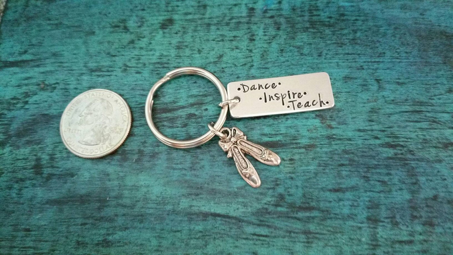 Keychain, Dance Teacher Gift, Ballet, Jazz, Teach and Inspire, End of ...