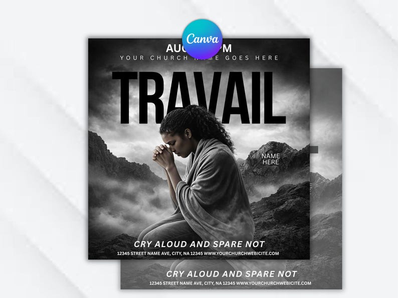 Revival Night Church Flyer | Prayer & Worship Service Template ...