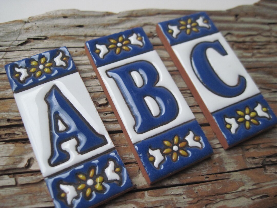 Terracotta Alphabet Letter Tiles A-Z - Etsy