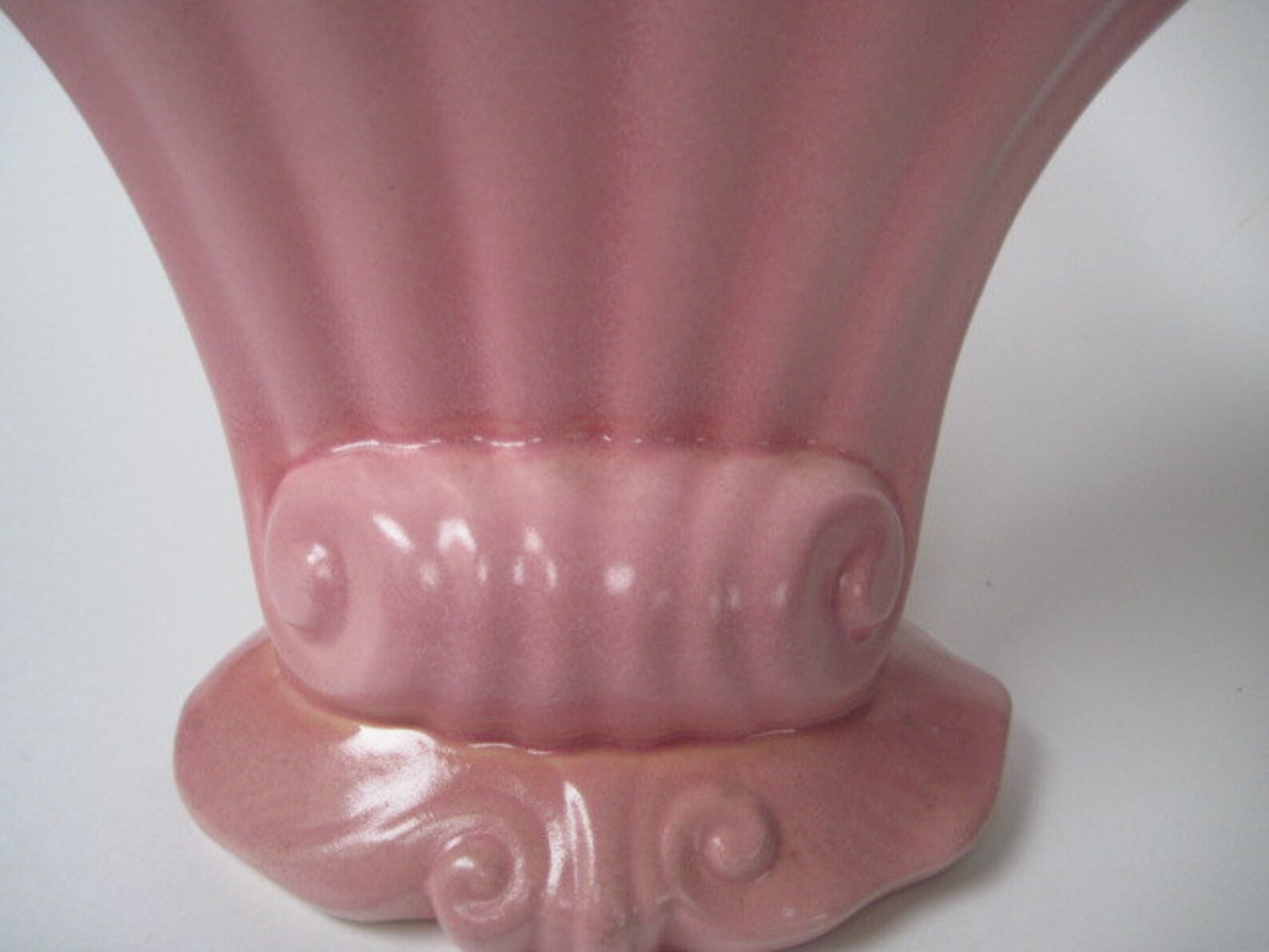 Vintage Red Wing Pink Scallop Shell Vase Planter - Etsy