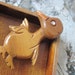 Vintage Carved Wood Duck Bird Pin - Etsy