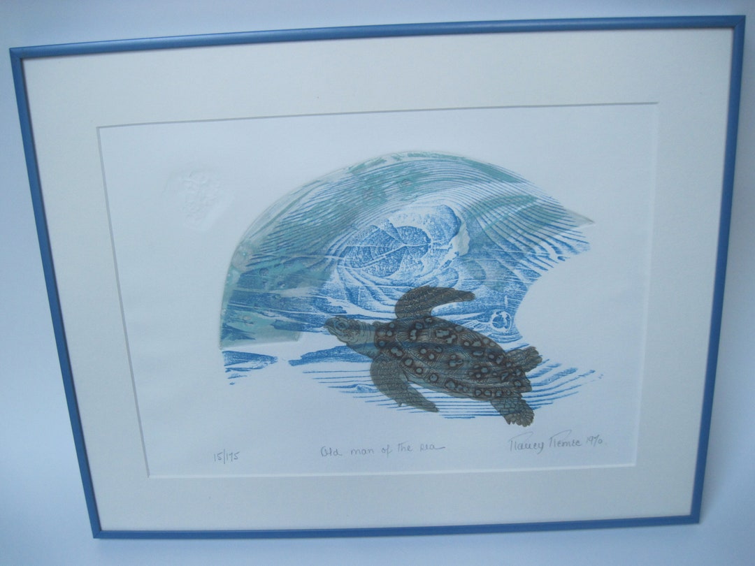 Vintage Nancy Nemec Signed Limited Edition "old Man of the Sea" Turtle ...