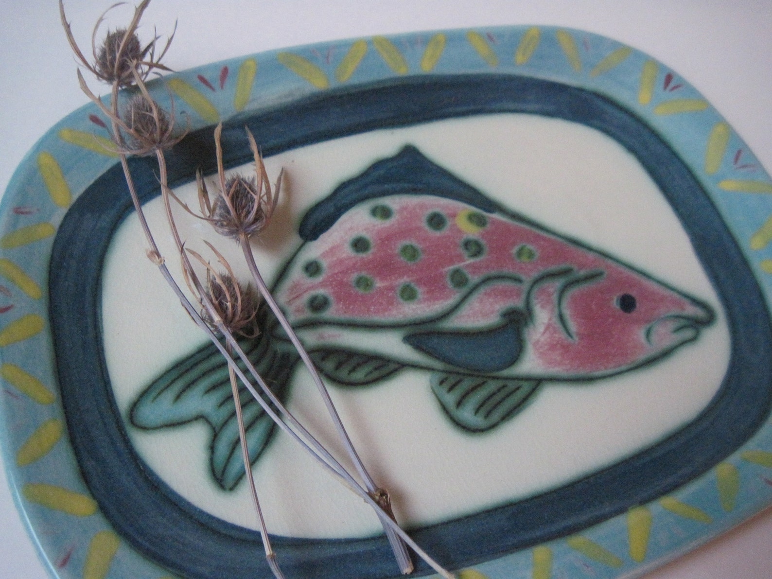 Vintage Maury Pottery Fish Tray Alaska 1992 - Etsy
