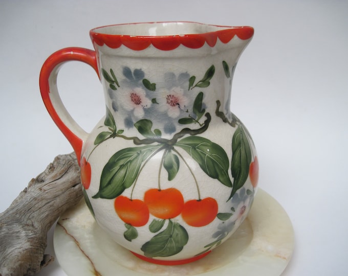 Vintage Erphila Art Pottery Pitcher Hand Painted Czecho Slovakia - Etsy