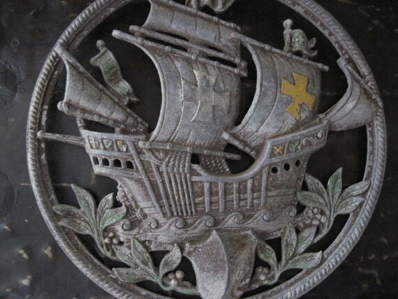 Vintage the Enchanter Iron Galleon Ship Speaker Face Part - Etsy