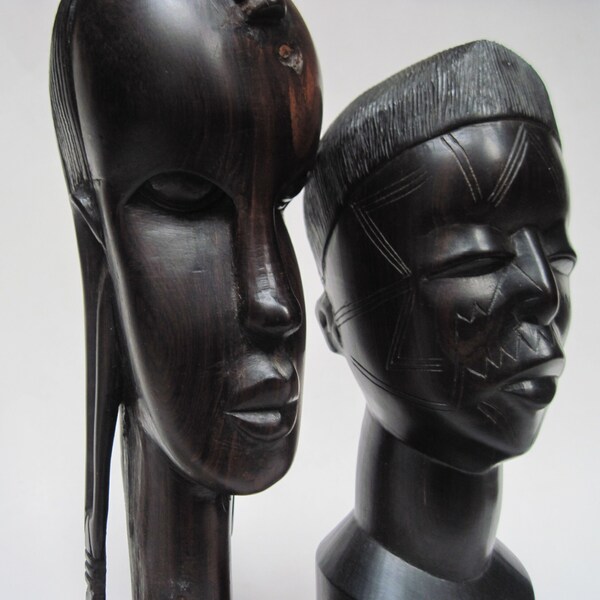 African Ebony Heads - Etsy