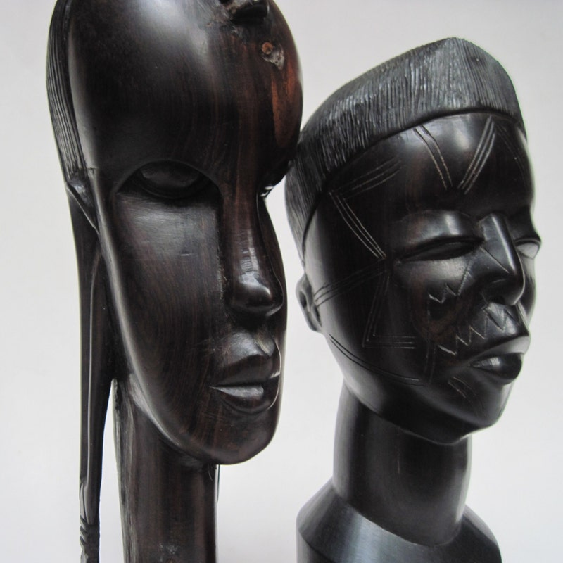 Ebony African Heads - Etsy