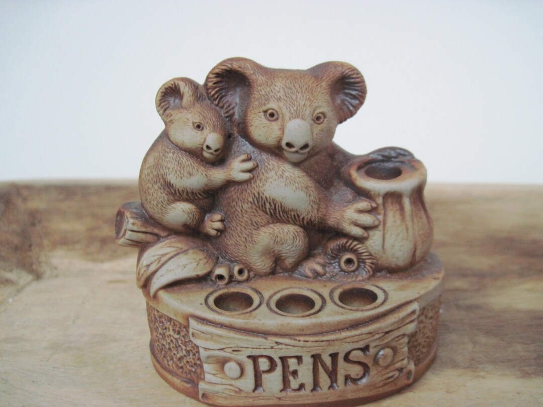 Vintage Swagman Pottery Koala Pen Holder Made in Australia - Etsy