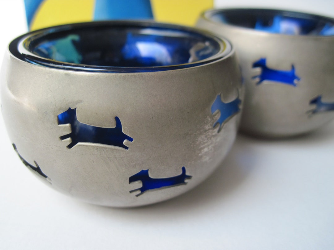 Vintage Pair of Godinger Dog Cutout Candle Votive Holders - Etsy