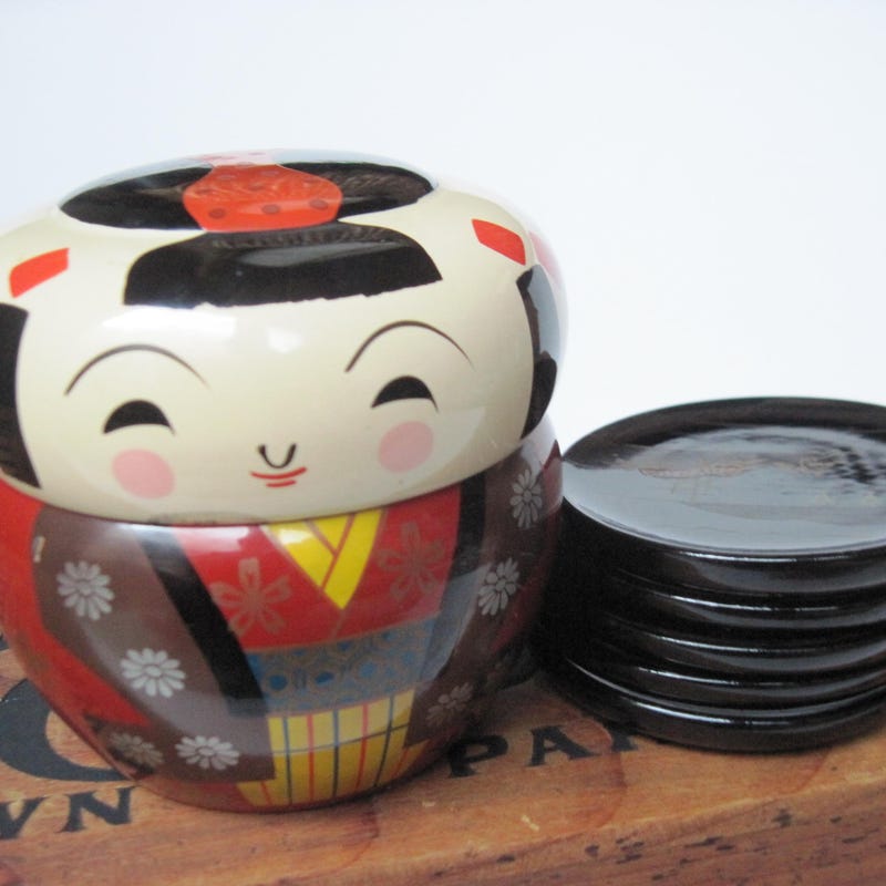 Japanese Kokeshi Box - Etsy