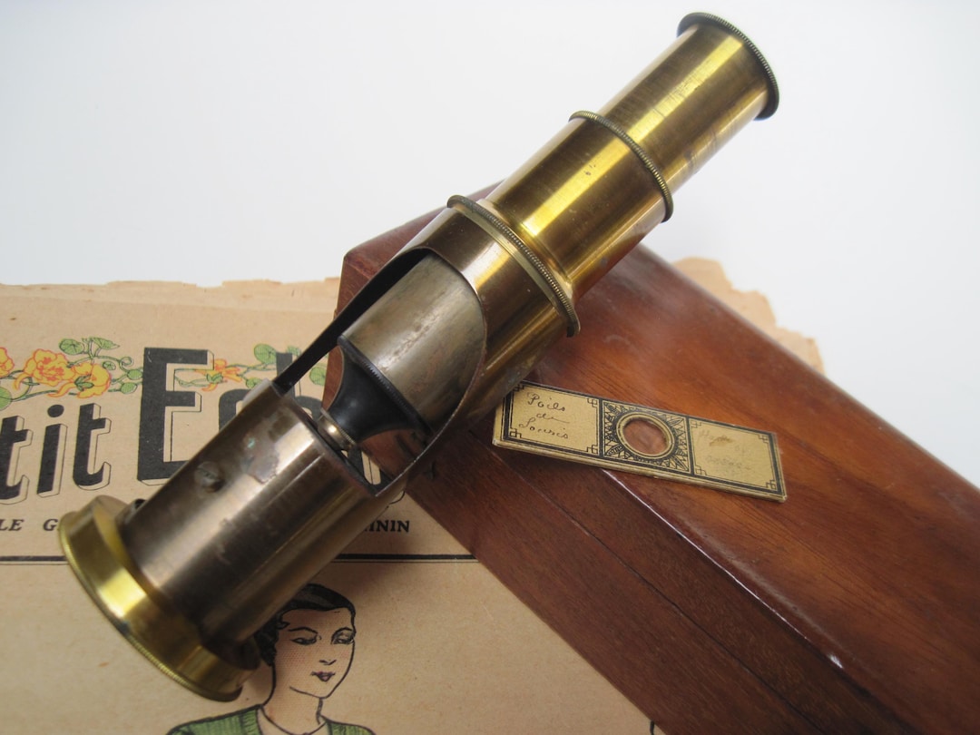 Antique Field Microscope in Wood Box - Etsy