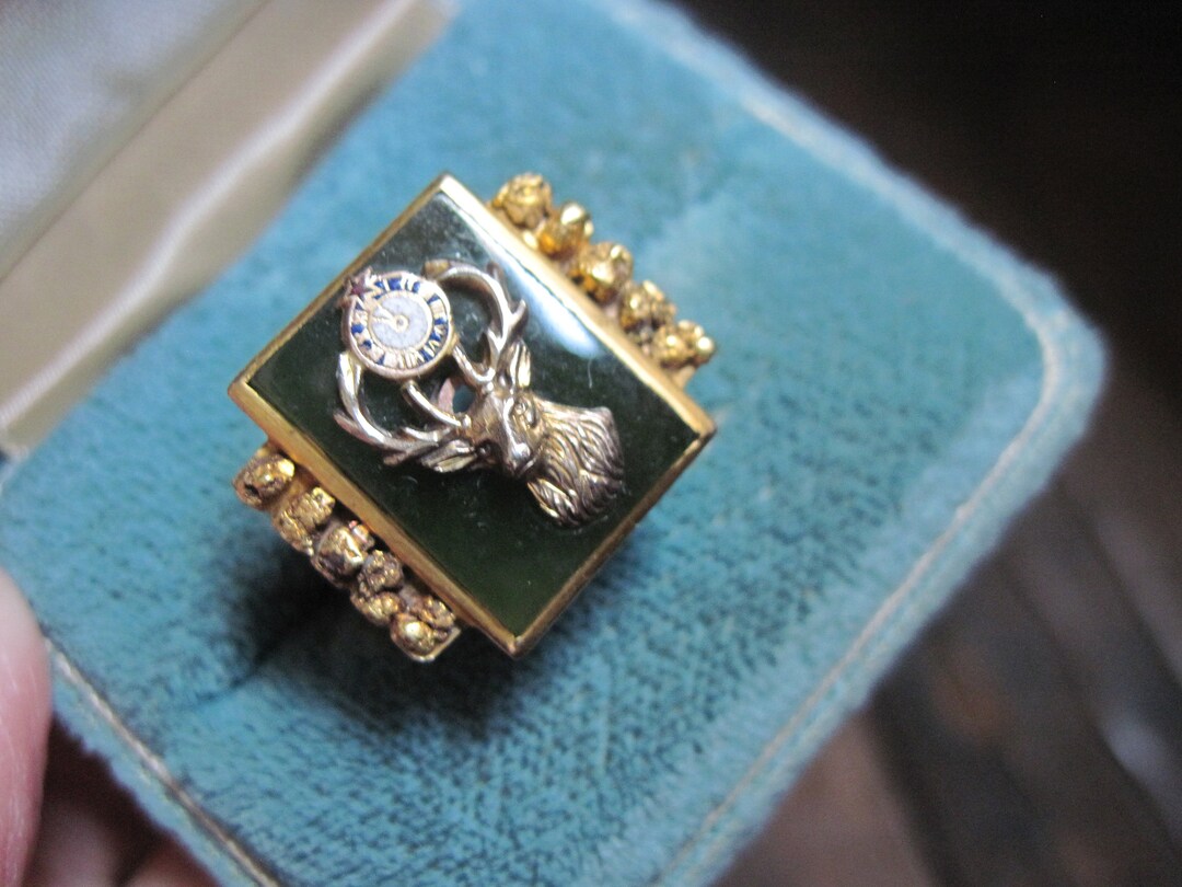 Vintage Elks Club BPOE Ring 10 Karat Gold - Etsy