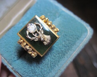 10 Karat Yellow Gold Elks Lodge Ring - Etsy