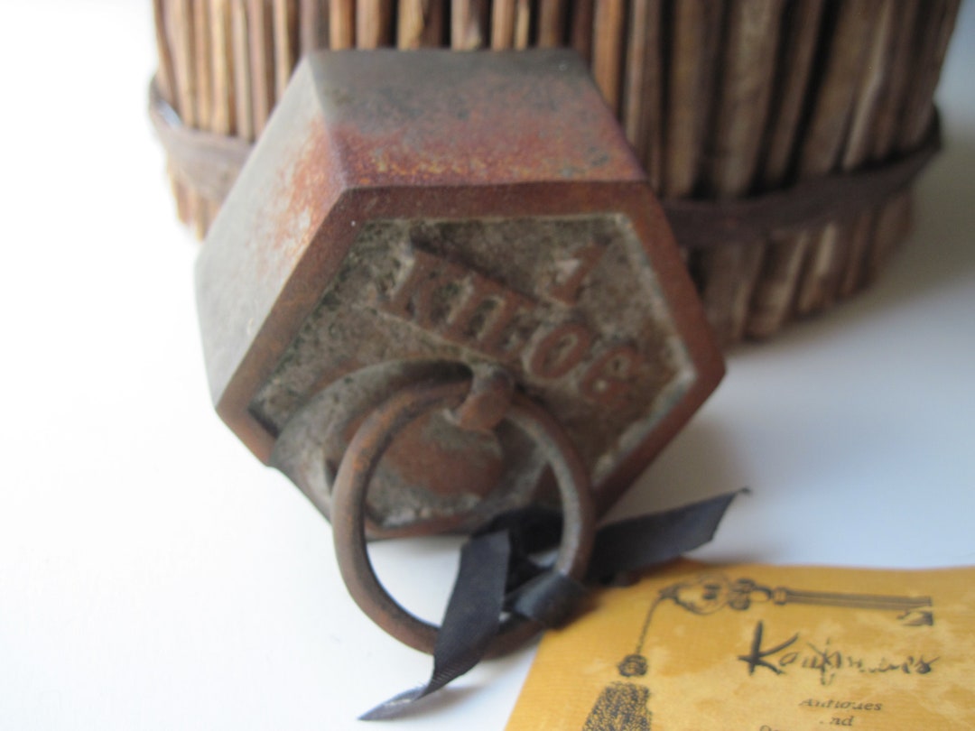 Antique French Kilo Iron Weight - Etsy