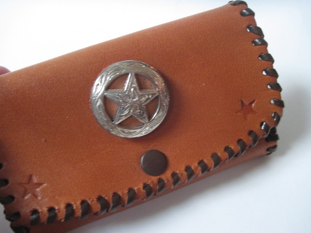 Vintage Leather Western Star Emblem and Embossed Key Holder Case - Etsy