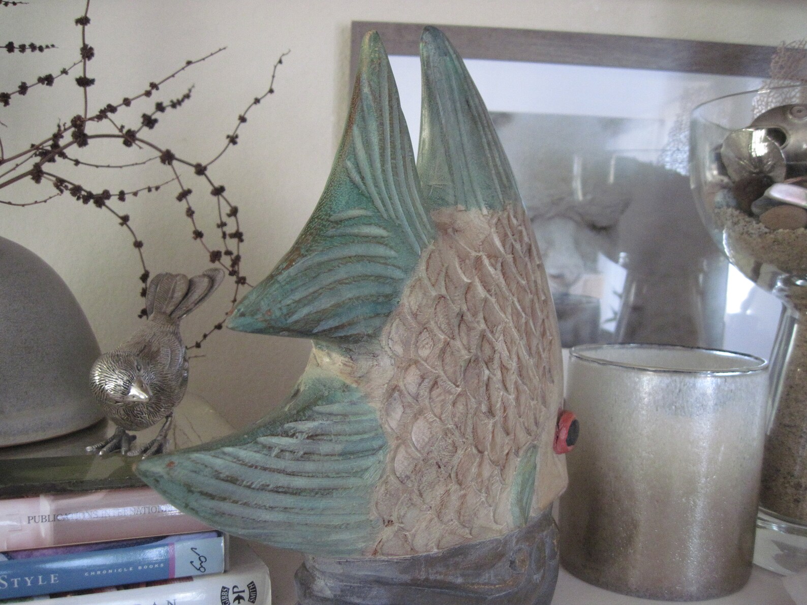 Vintage Large Carved Wood Tropical Fish | Etsy