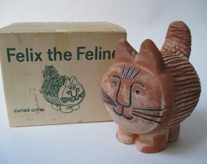 Vintage Felix the Feline Cat Chia Pet - Etsy