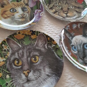Vintage Set of 4 Kaiser Cat Plates West Germany - Etsy