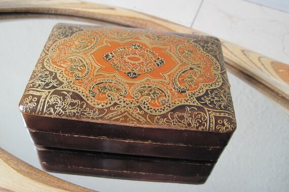 Vintage Florentine Embossed Leather Box Made in Italy - Gem