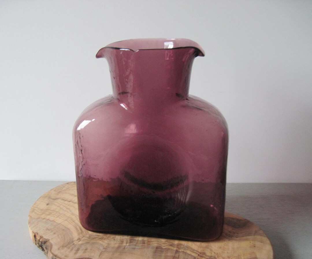 Vintage Blenko Glass Purple Double Spout Carafe Water Pitcher - Etsy