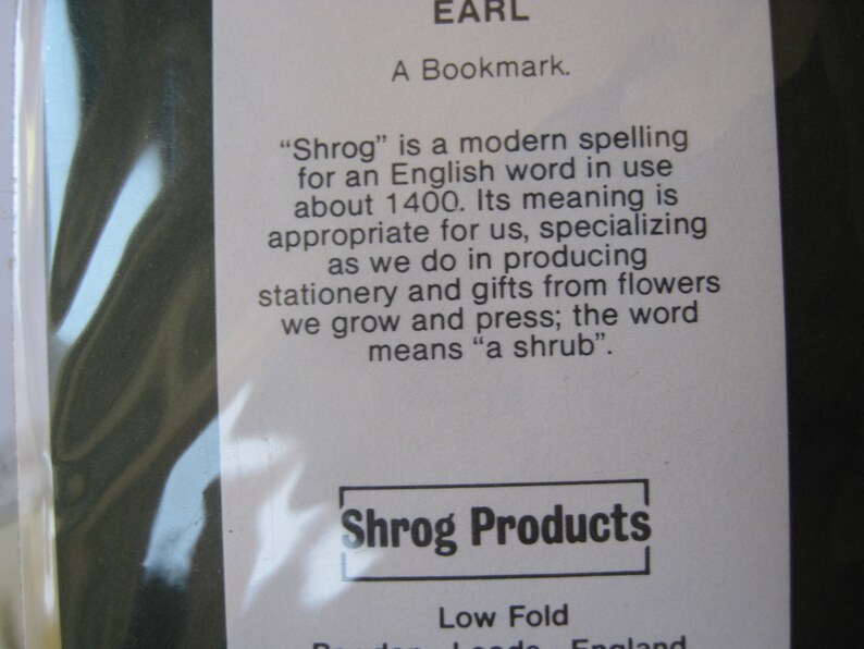 Vintage Shrog Dried Flower Earl Bookmarks England - Etsy