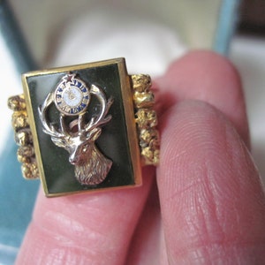 Vintage Elks Club BPOE Ring 10 Karat Gold - Etsy