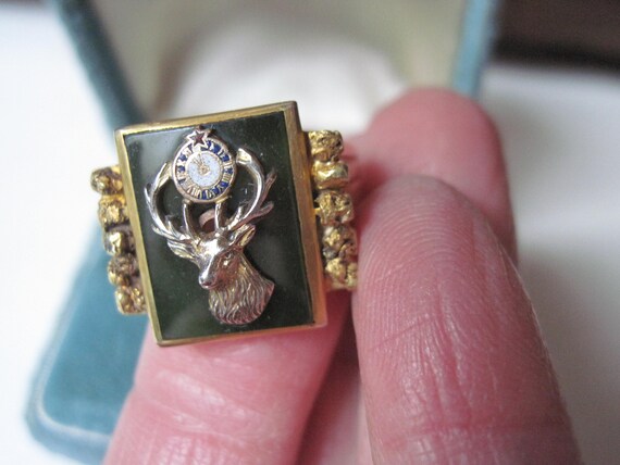 Vintage Elks Club BPOE Ring 10 Karat Gold - Gem