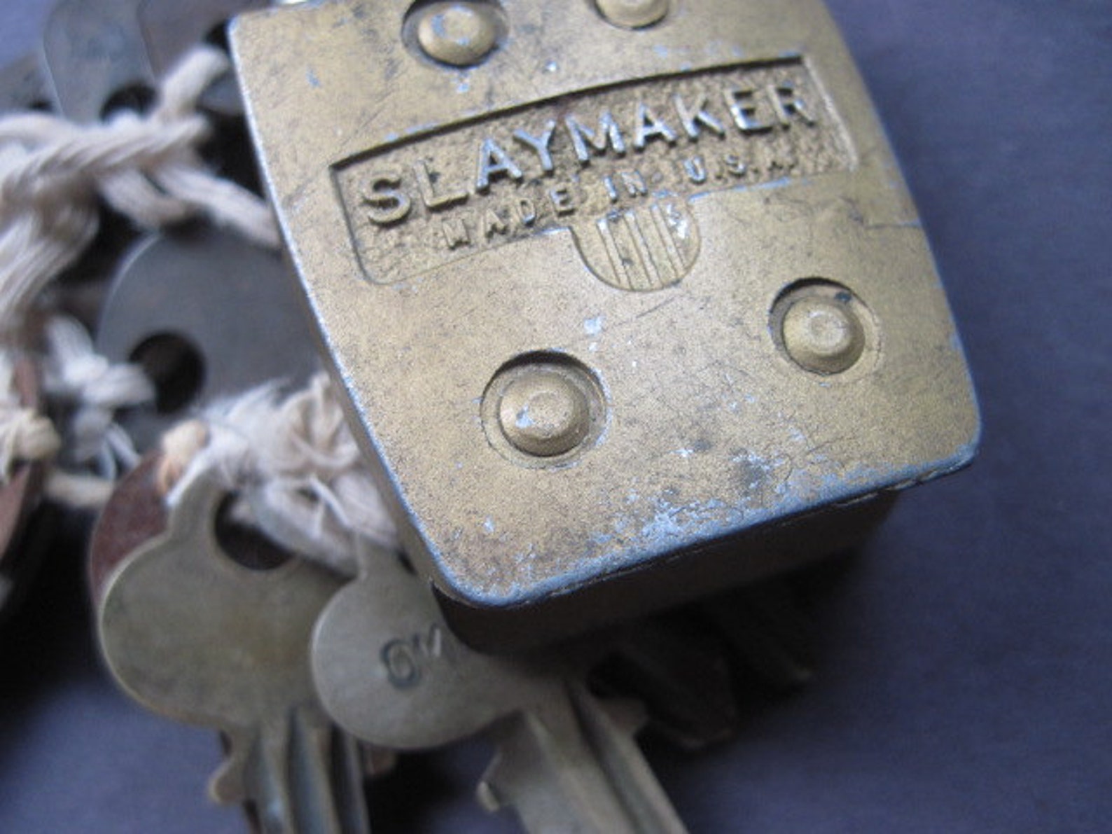 Vintage Slaymaker Padlock and Collection of Keys | Etsy