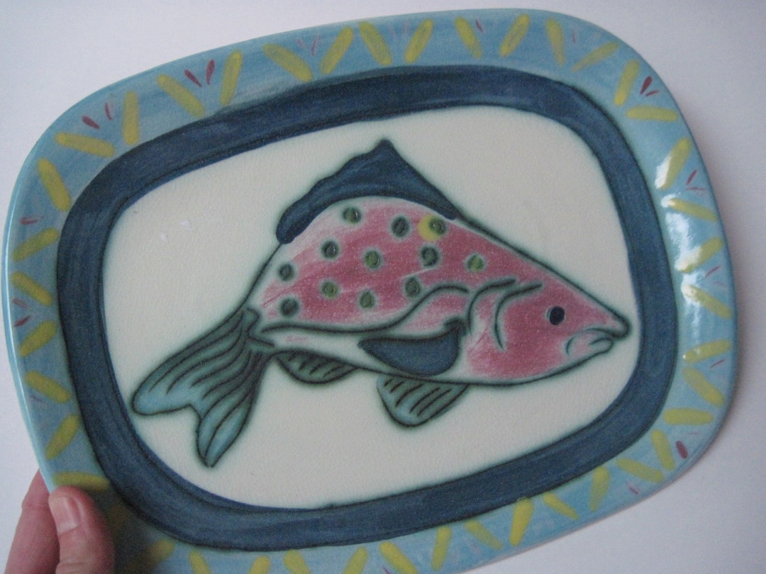 Vintage Maury Pottery Fish Tray Alaska 1992 - Etsy